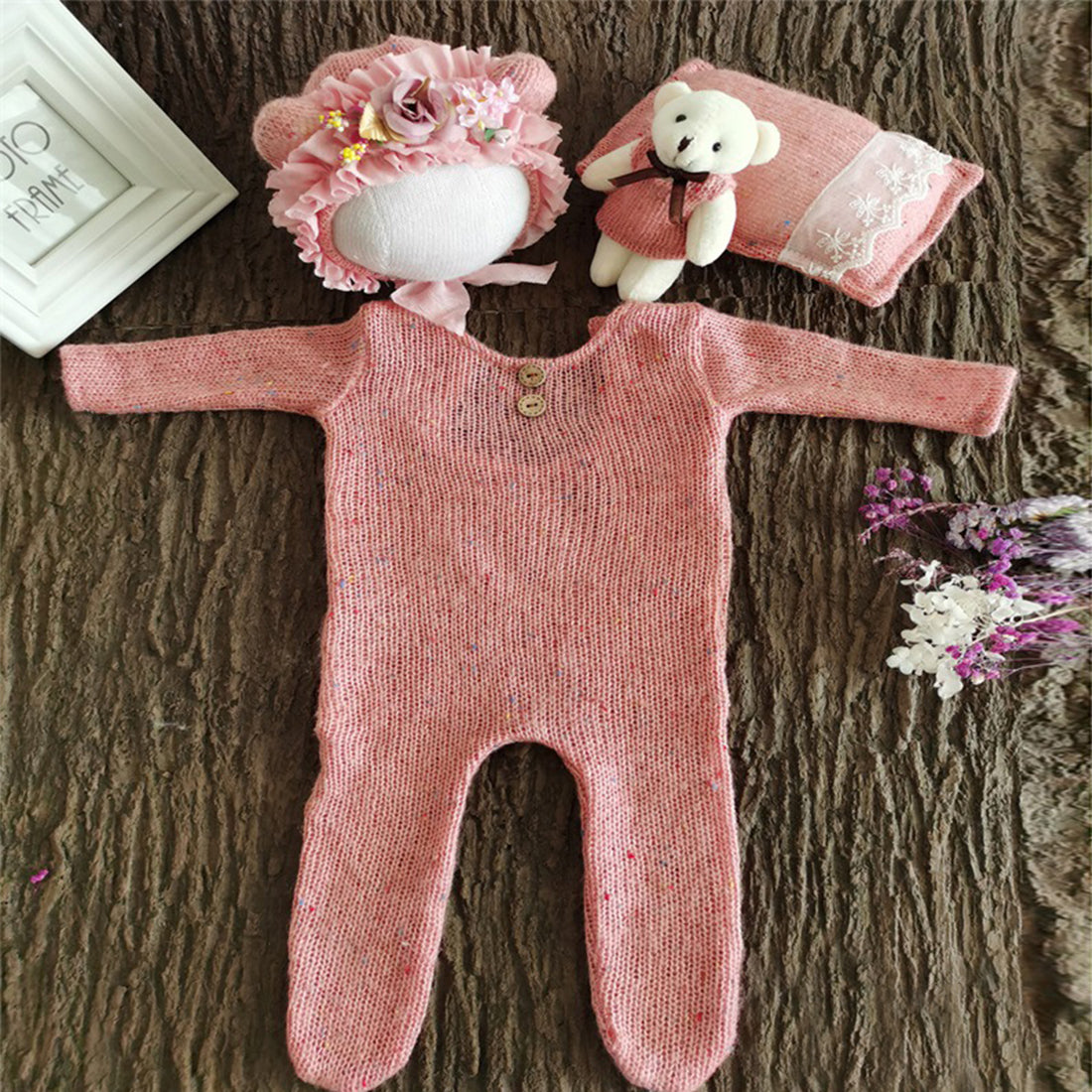 Babymoon | Set Of 4 | Romper, Pillow, Bear & Hat | Costume | Baby Phot ...