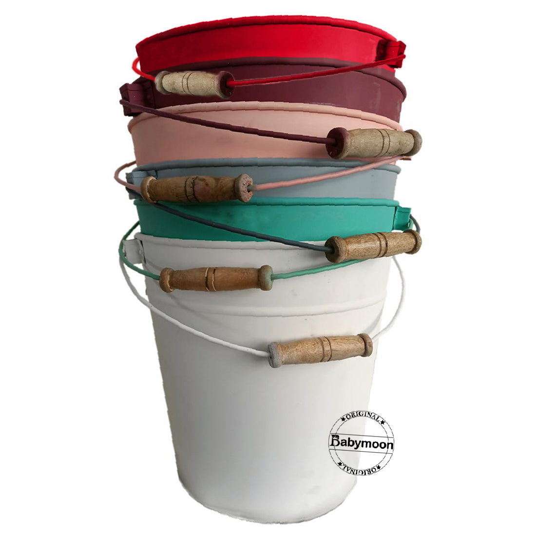 Babymoon Rustic Metal Bucket Photoshoot Prop Furniture Properties ...