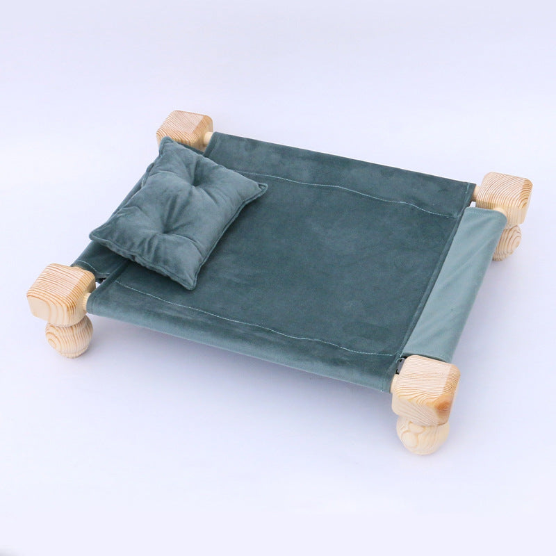 Babymoon Velvet Cover Wooden Bed | Wooden Properties | Pillow | Baby P ...