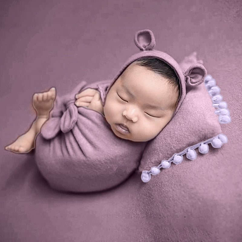 Babymoon (Set Of 4) Butterfly Ready Wrap, Jersey wrap, Pillow & Cap Ba ...