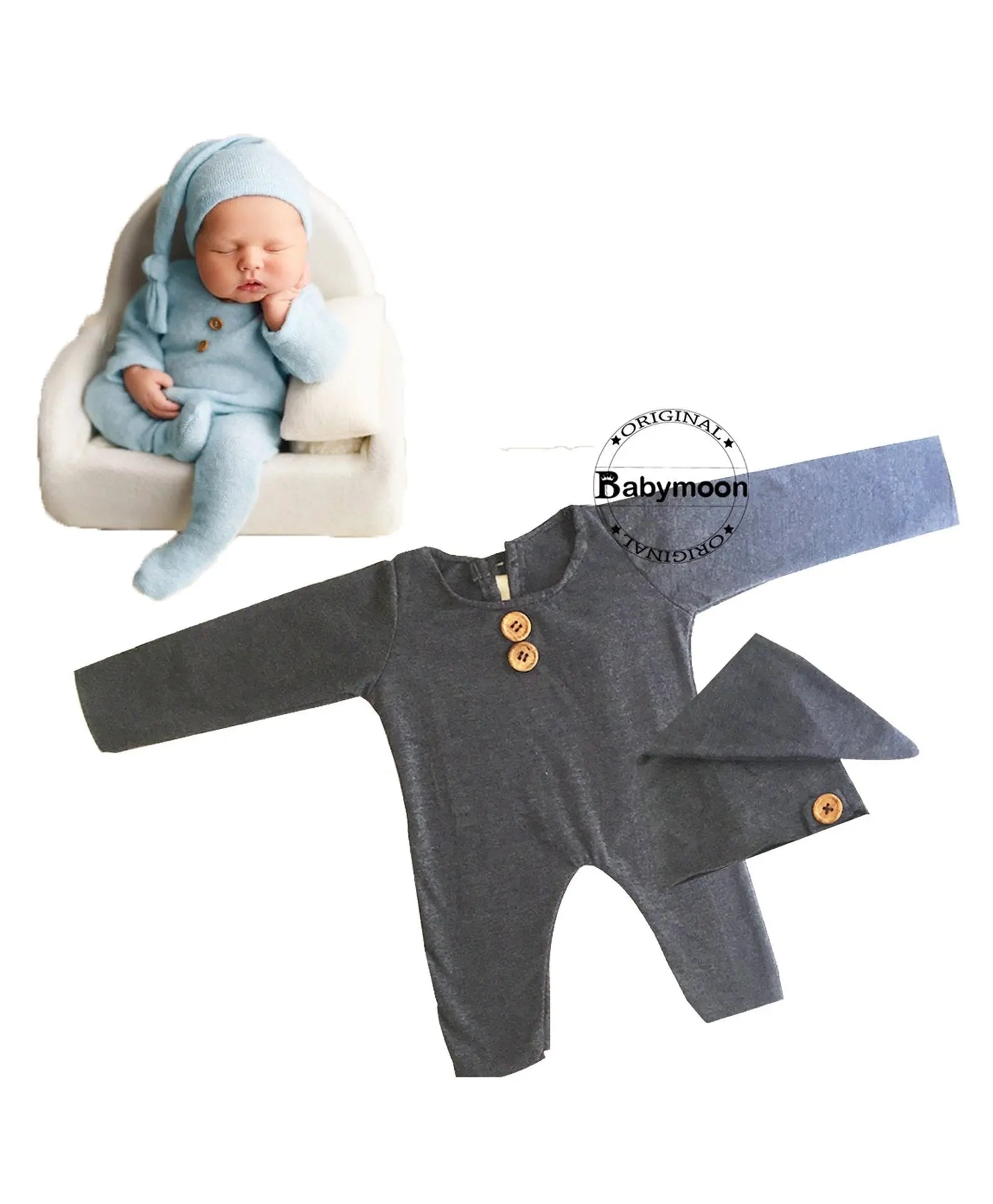 Babymoon Strechable Bodysuit and Hat New Born Outfits Costumes – BABYMOON
