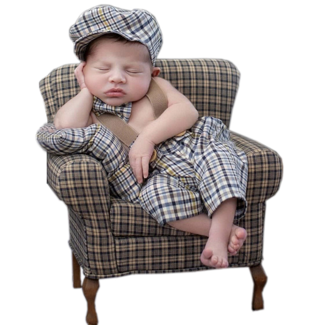 Babymoon Gentleman | Set Of 4 | Baby Cap, Bow, Pillow & Suspender | Ba ...